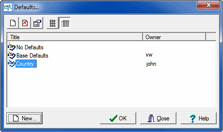 Query Defaults Registry entry