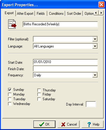 Scheduled Exports examples